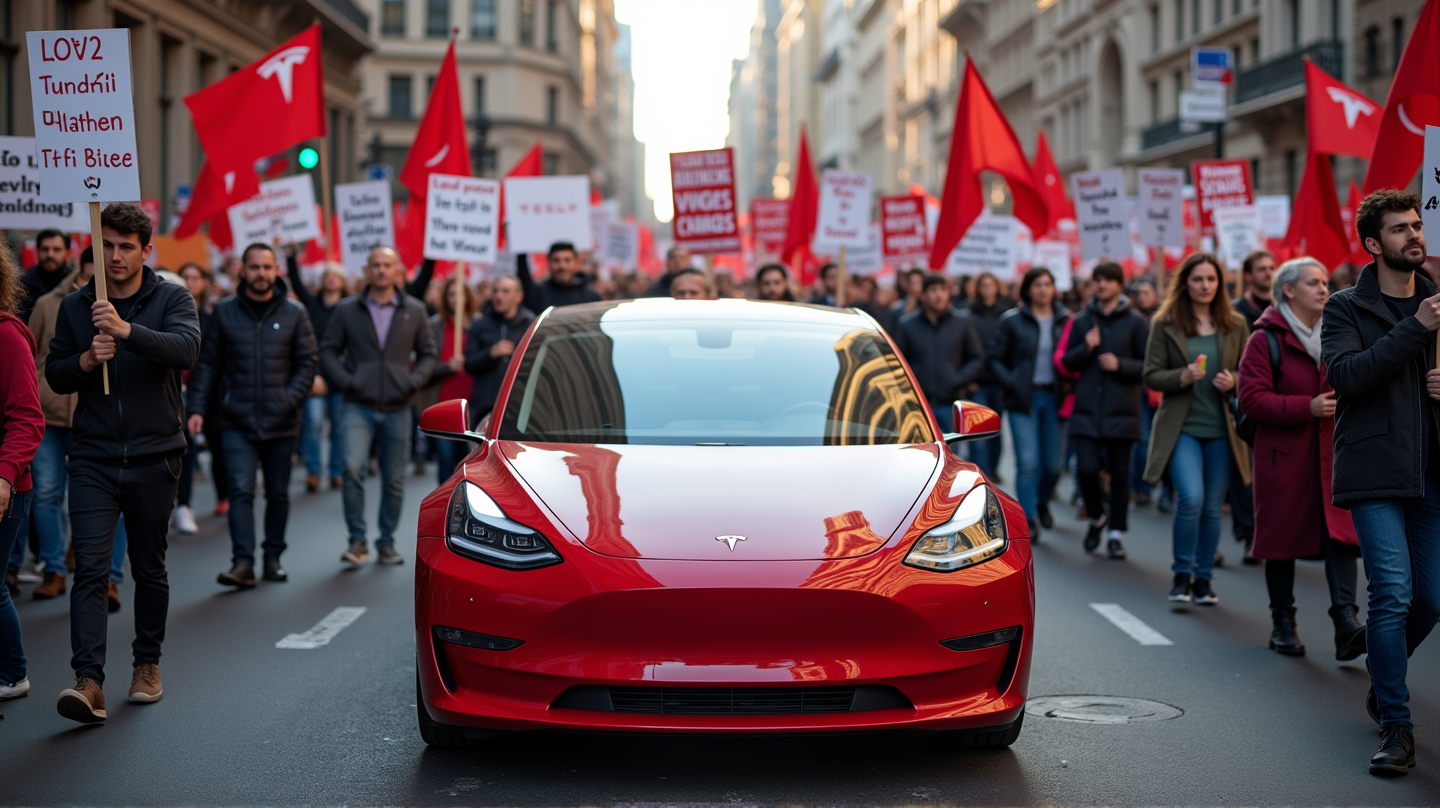 Global Protests Challenge Tesla's Strategy as Musk Faces Backlash